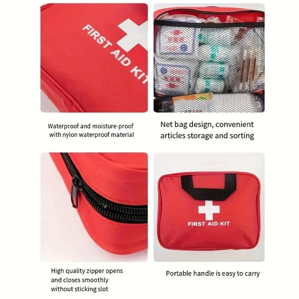First Aid Kit 184 Pieces - Treats Small Wounds and Major Injuries ...